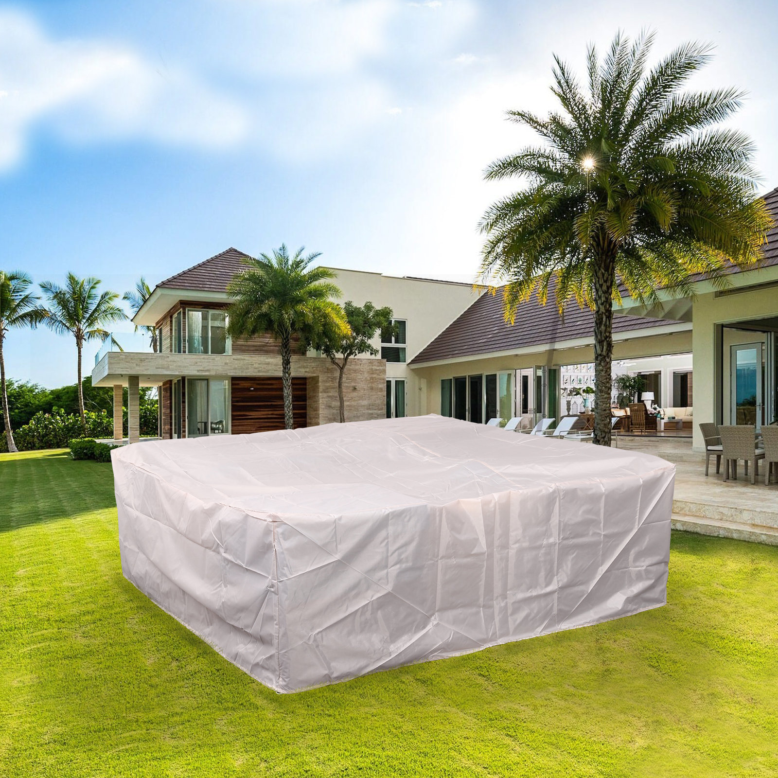 Arlmont & Co. Patio Sectional Cover Outdoor Dining Set Cover for Patio ...