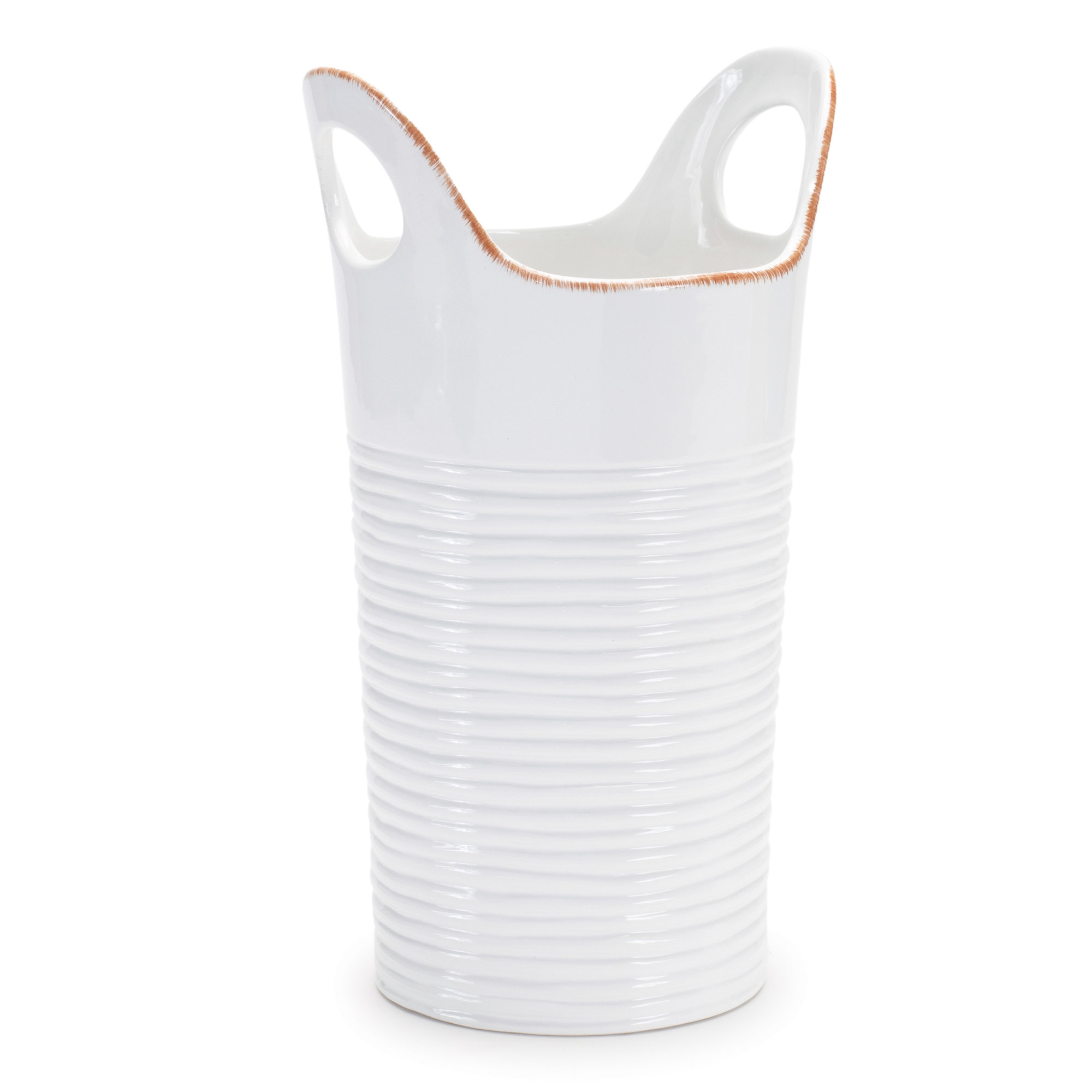 Gracie Oaks Ceramic Bucket Vase (Set of 2) | Wayfair