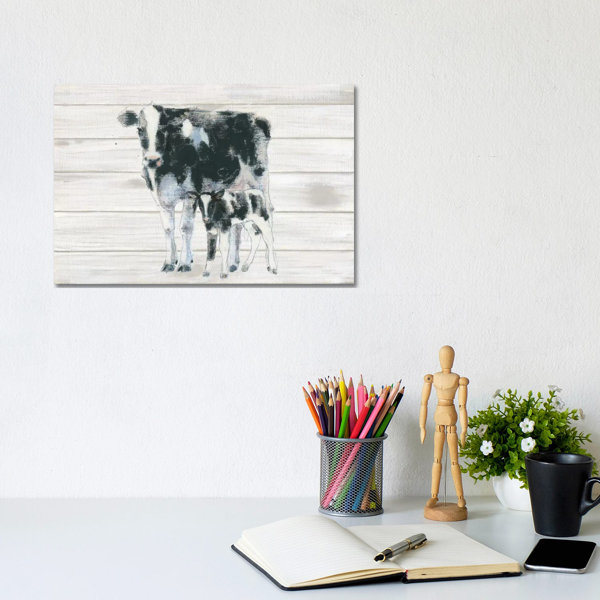 Fleur De Lis Living Cow And Calf On Wood | Wayfair.co.uk