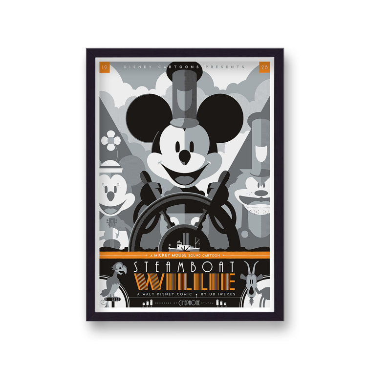 ClassicLiving Mickey Mouse Steamboat Willy V2 Reimagined Movie Poster ...