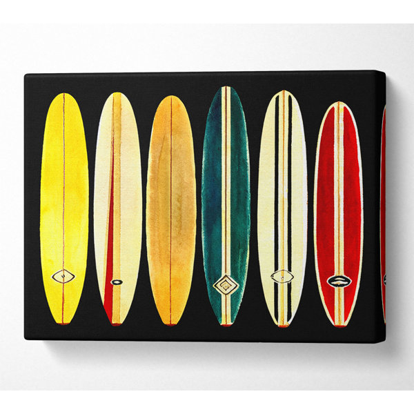 House of Hampton Surfboards at the Ready - Wrapped Canvas Art Prints ...