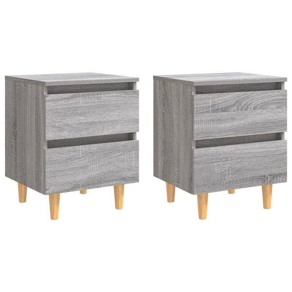 Brayden Studio Miner 2 Drawer Bedside Table | Wayfair.co.uk