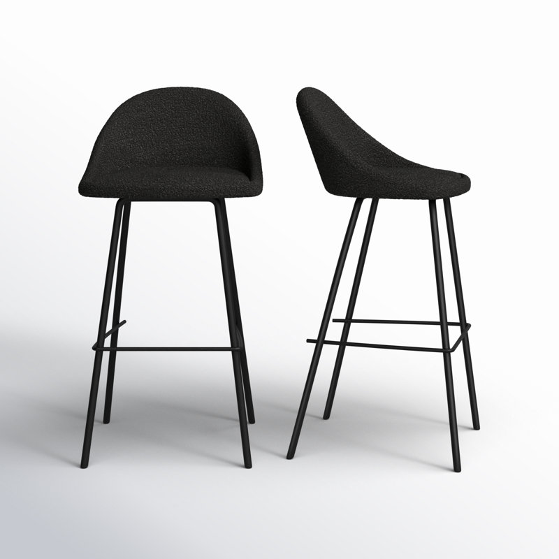AllModern Holmes Boucle Bar & Counter Stool & Reviews | Wayfair