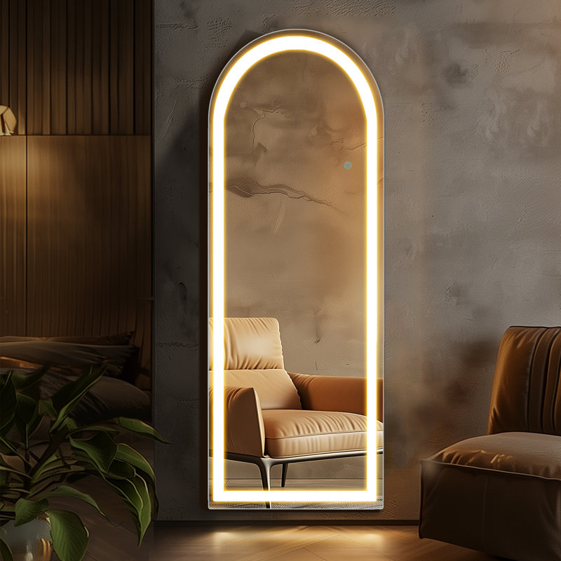 Wrought Studio™ Led Full Body Mirror Arched Wall Mounted Free Standing ...