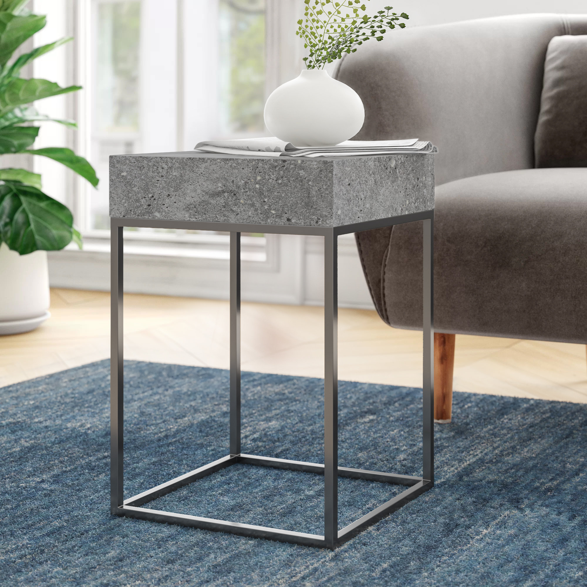 Joss & Main Agathe Concrete Frame End Table & Reviews - Wayfair Canada
