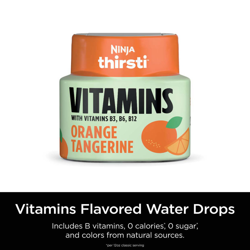 Ninja Vitamins Orange Tangerine Flavored Water Drops (sweetened ...