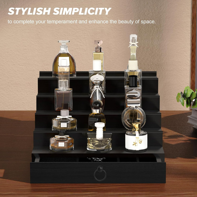 Hokku Designs 5 Tier Black Cologne Shelf,Black | Wayfair