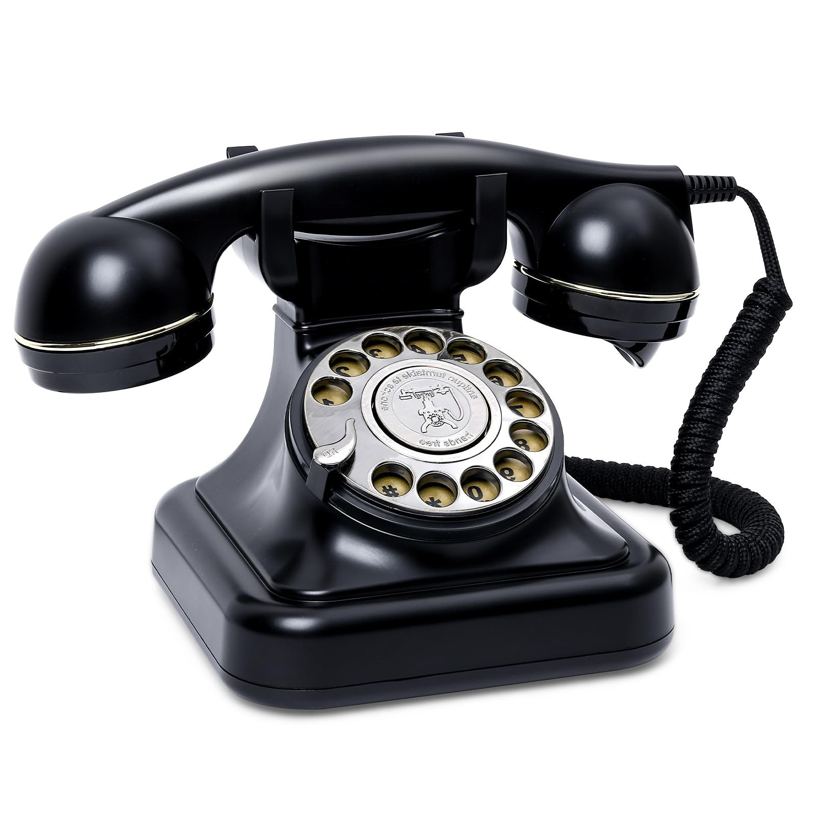 World Menagerie Vintage Rotary Landline Phone with Mechanical Ringer ...