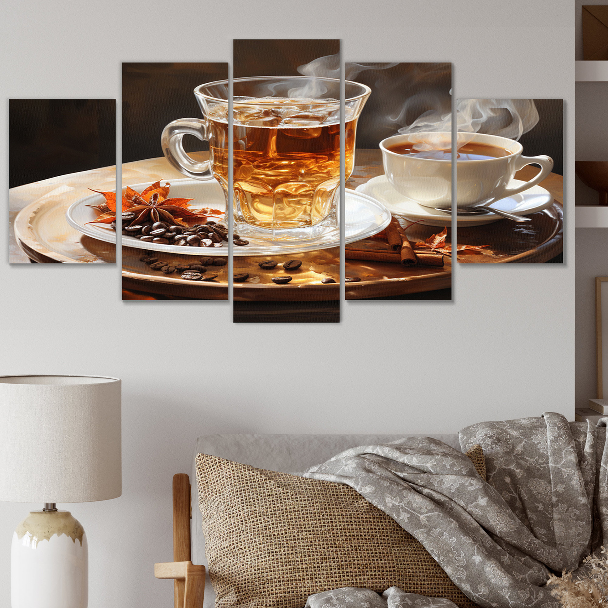 Design Art Cuban Coffee Brown II - Food & Beverage Canvas Print - 5 ...