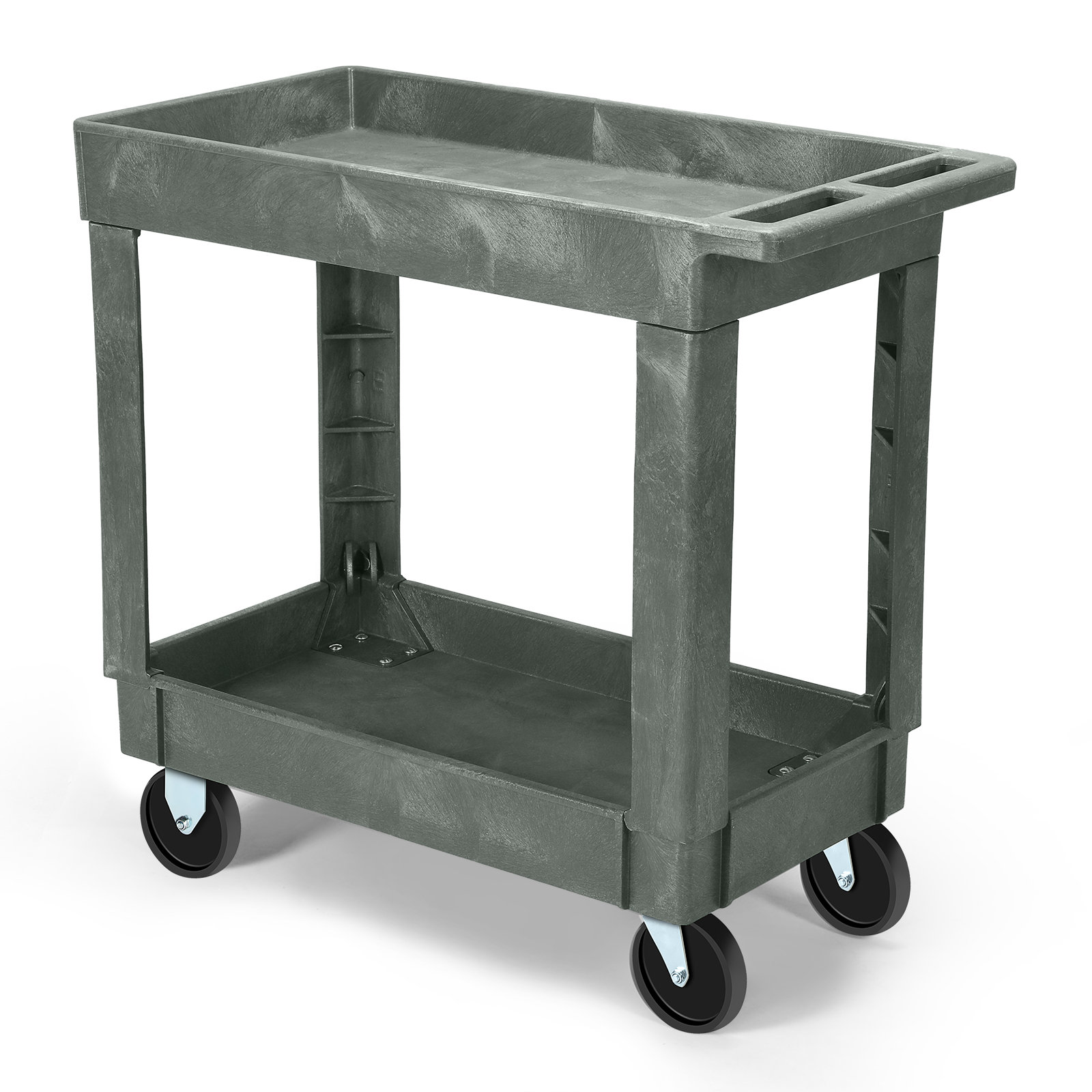 MoNiBloom 2-Shelf Utility Cart On Wheels, Plastic Rolling Tool Cart ...