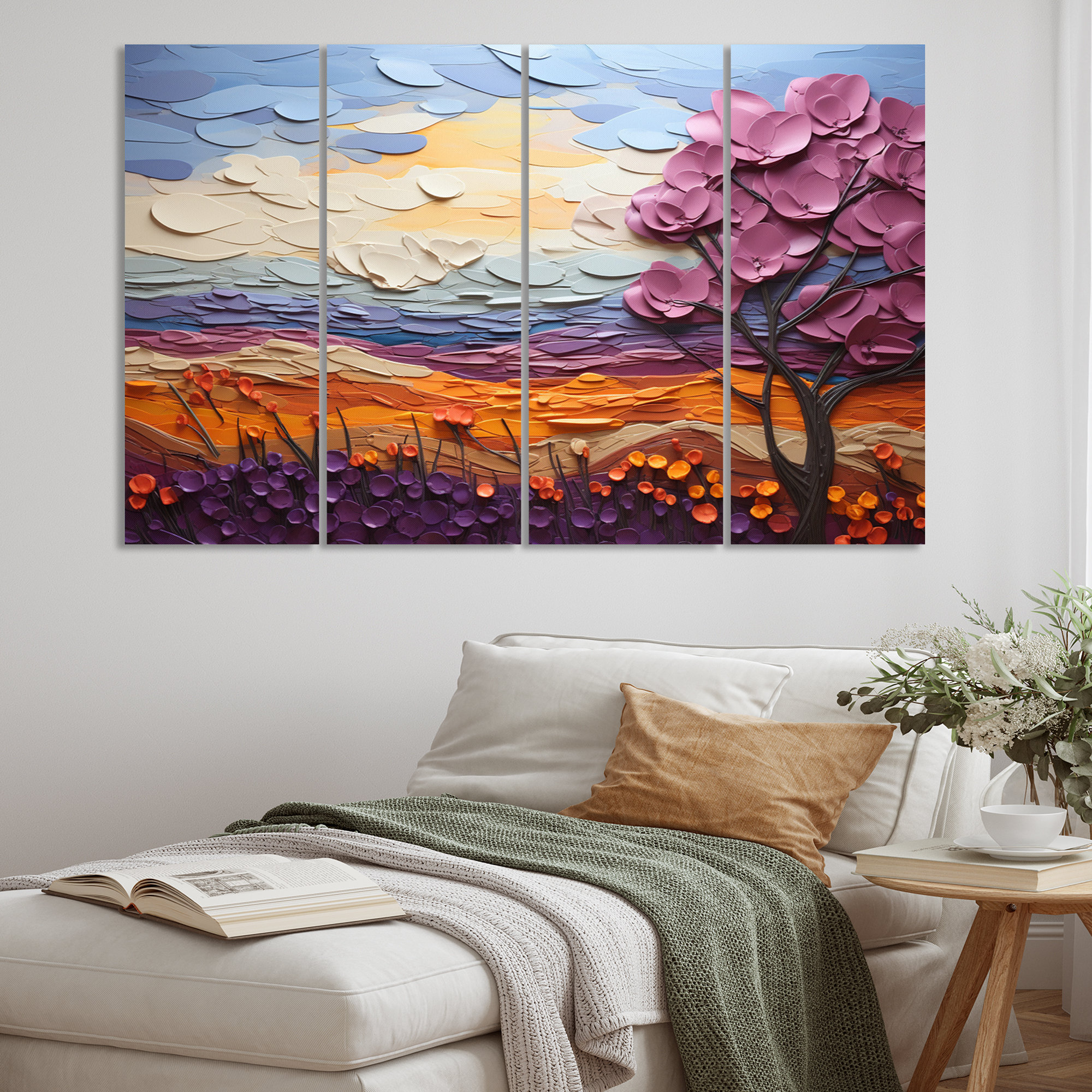 Design Art Emotional Terrain I - Abstract Impressionism Metal Art Print ...