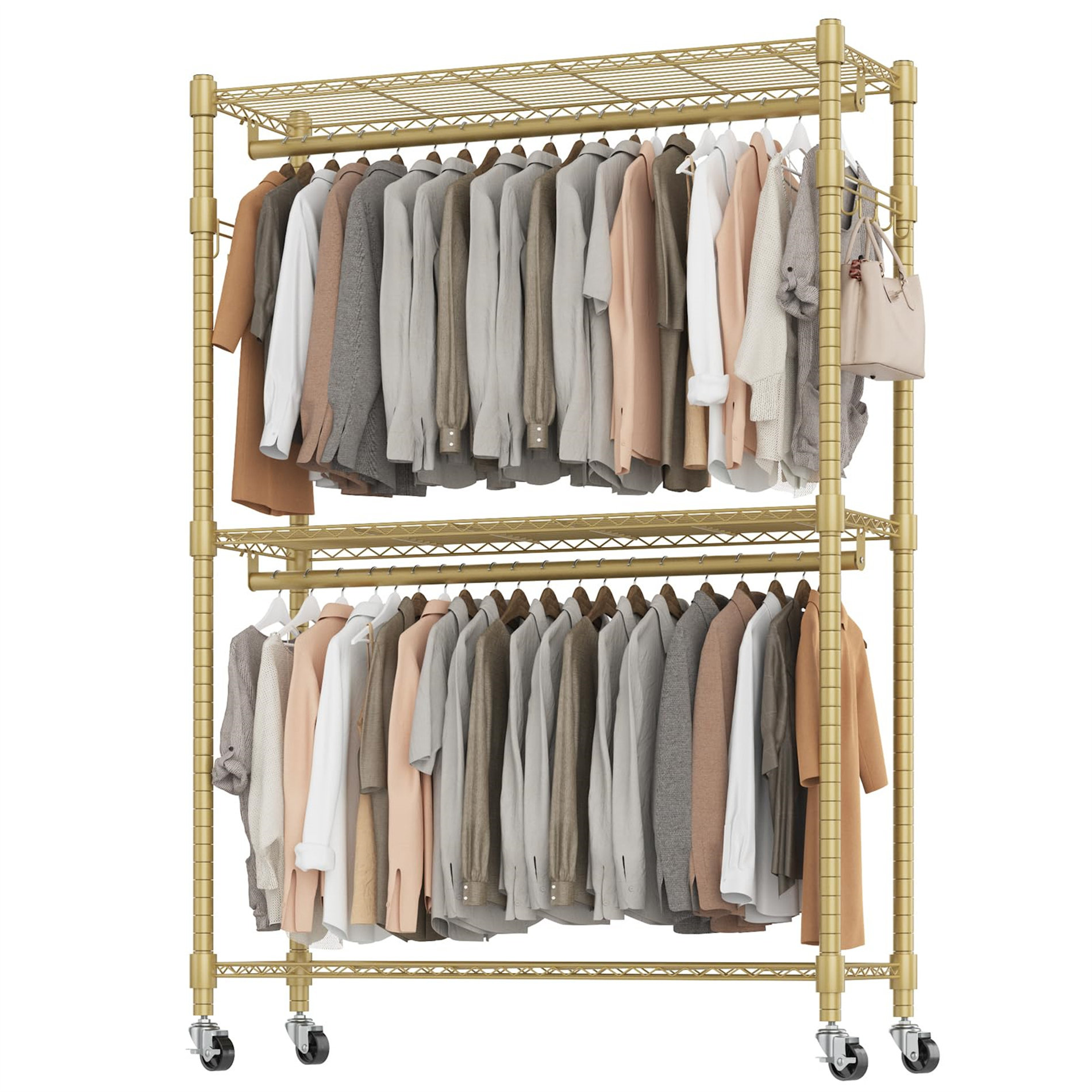 transparent.0 Rolling Clothing Rack | Wayfair