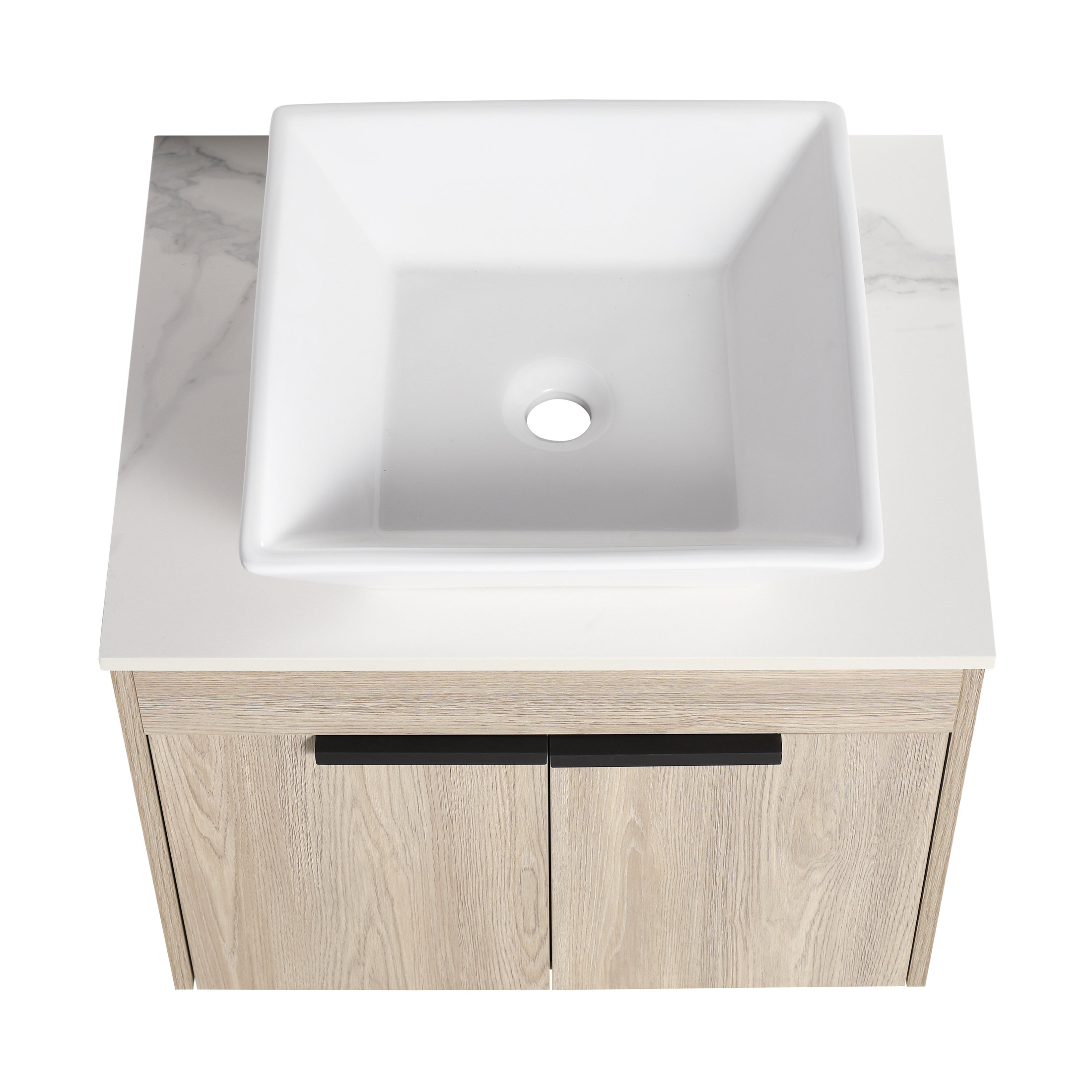 Taroo Clocks 24 " Design Float Bathroom Vanity With Ceramic Basin Set ...