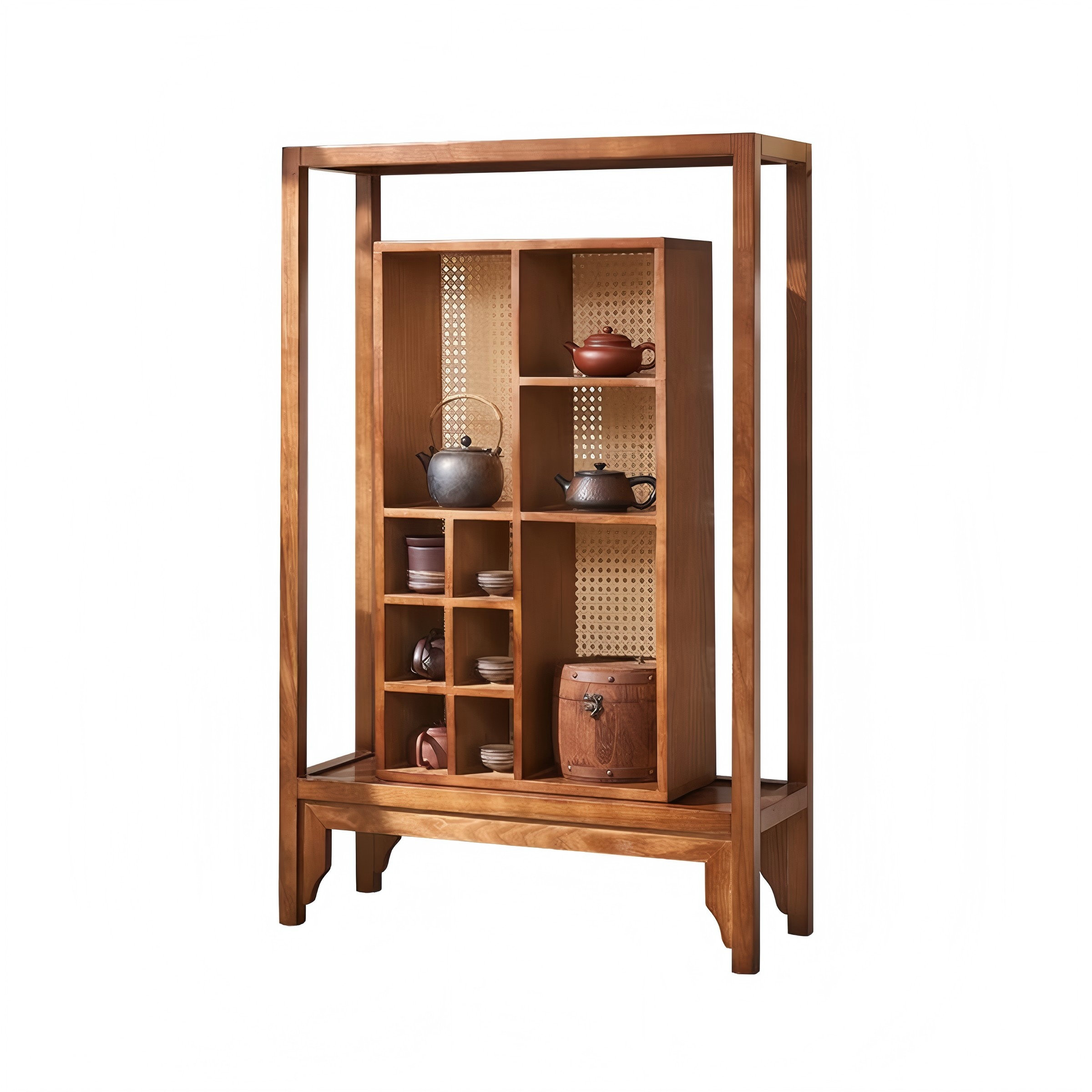 Loon Peak® 43.31"H Natural wood Solid Ash Wood weaving Cup Holder | Wayfair