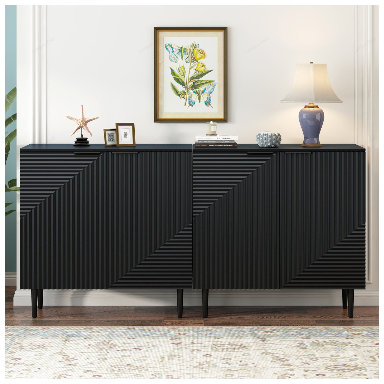 Latitude Run® Versatile Modern Side Cabinets with Stylish Geometric ...