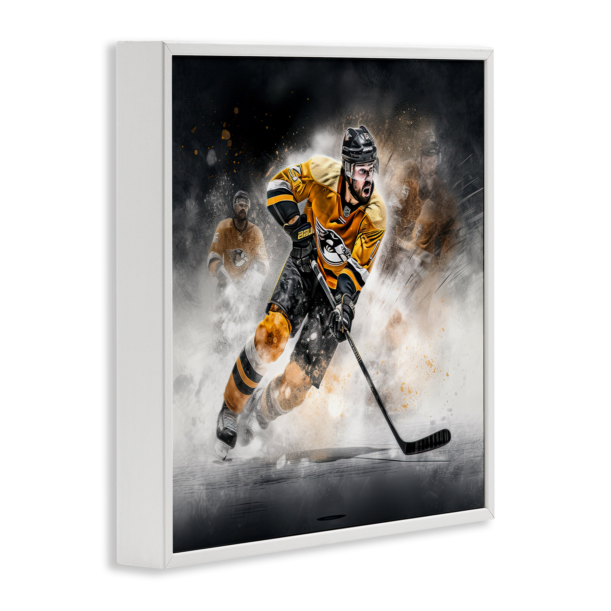 Stupell Industries Hockey Player Athlete Framed Giclee Art by Jim ...