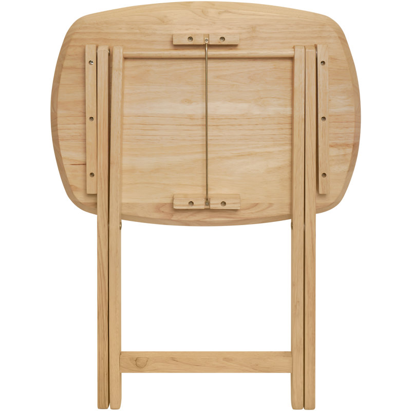 Symple Stuff Summerhill Oversized Solid Wood Folding TV Tray Table ...