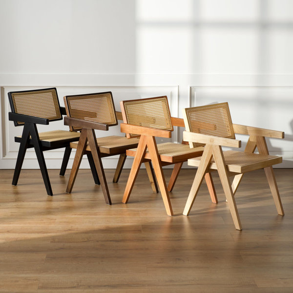 Bayou Breeze Callandra Solid Wood Armchair Dining Chair | Wayfair