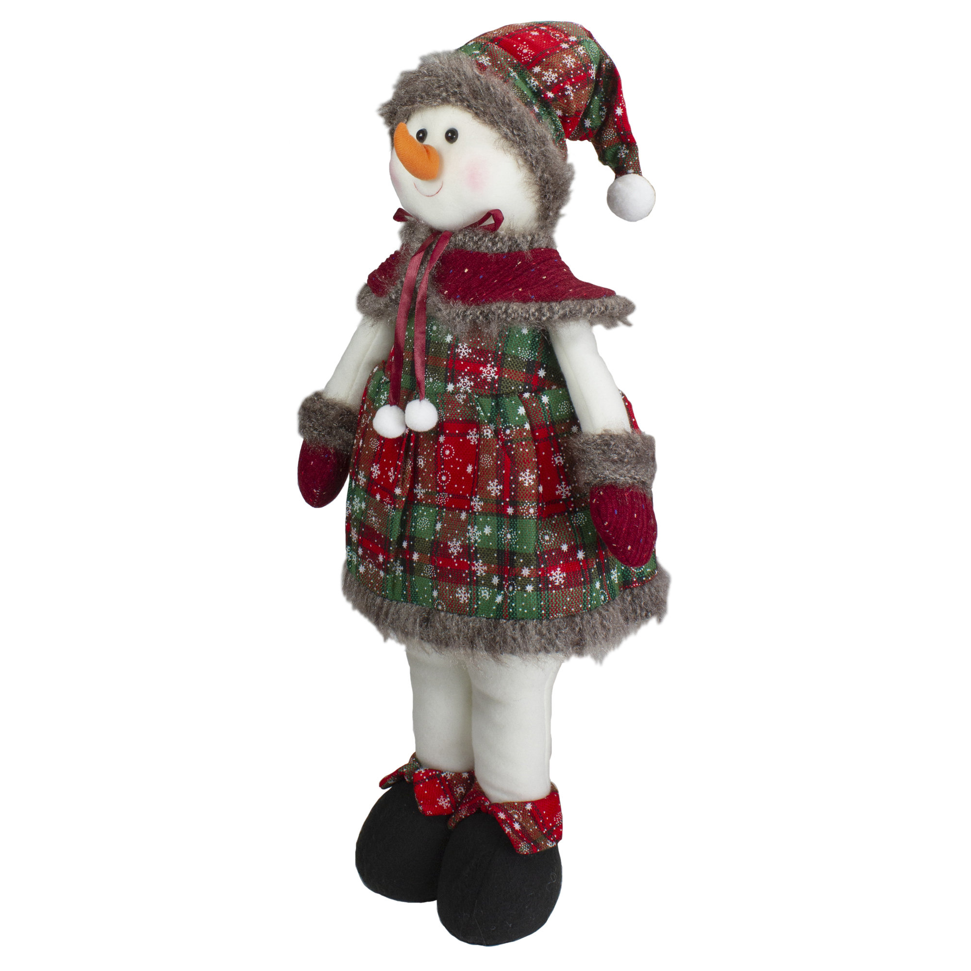 Northlight Seasonal 24" Red and Green Jolly Plush Girl Snowman ...