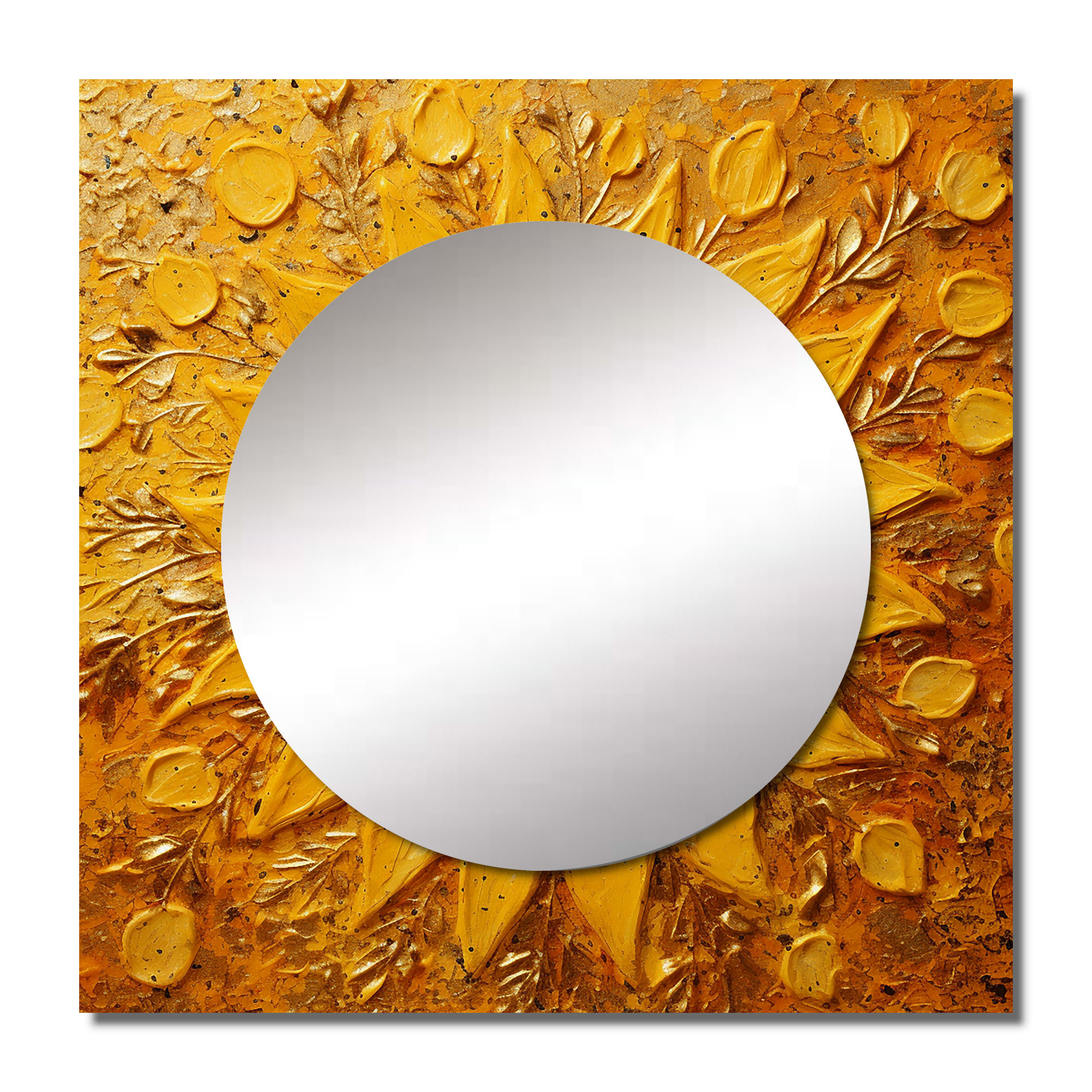 East Urban Home Ranice - Sunflower Square Mirror For Wall Art Decor ...
