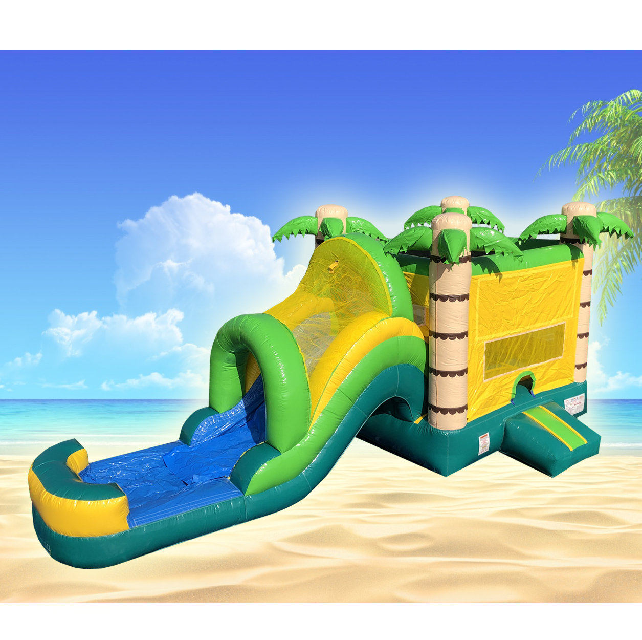 Jingo Jump 13' x 30' Inflatable Slide with Air Blower | Wayfair