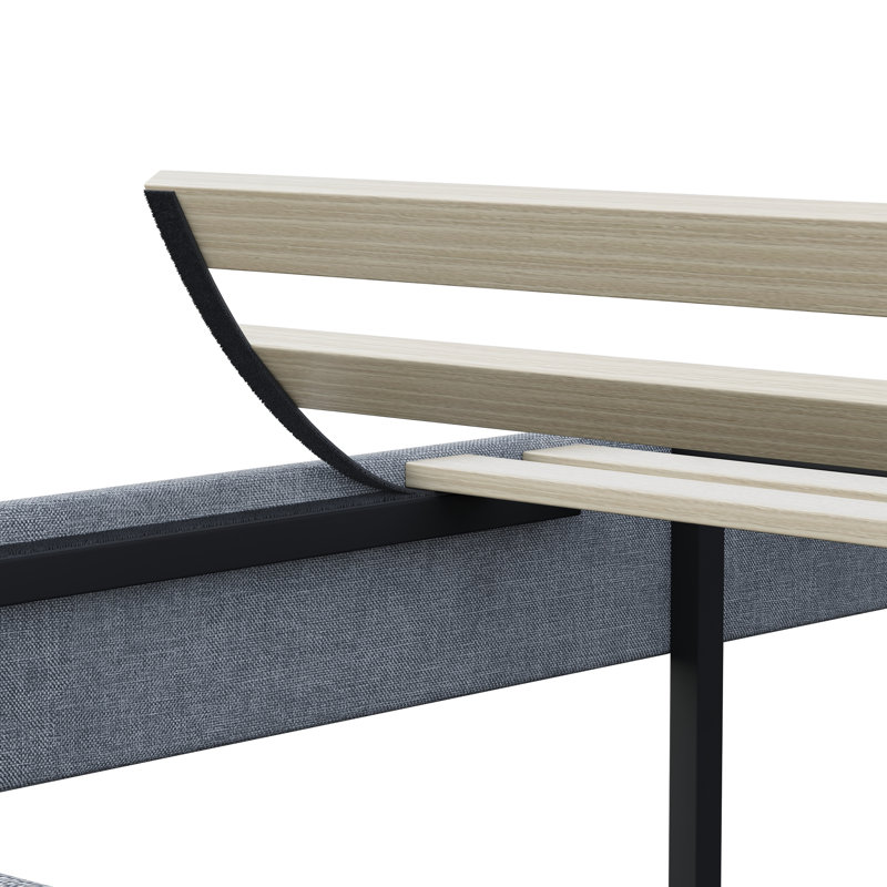 Latitude Run® Light Bed Frame With Adjustable Border Headboard For ...