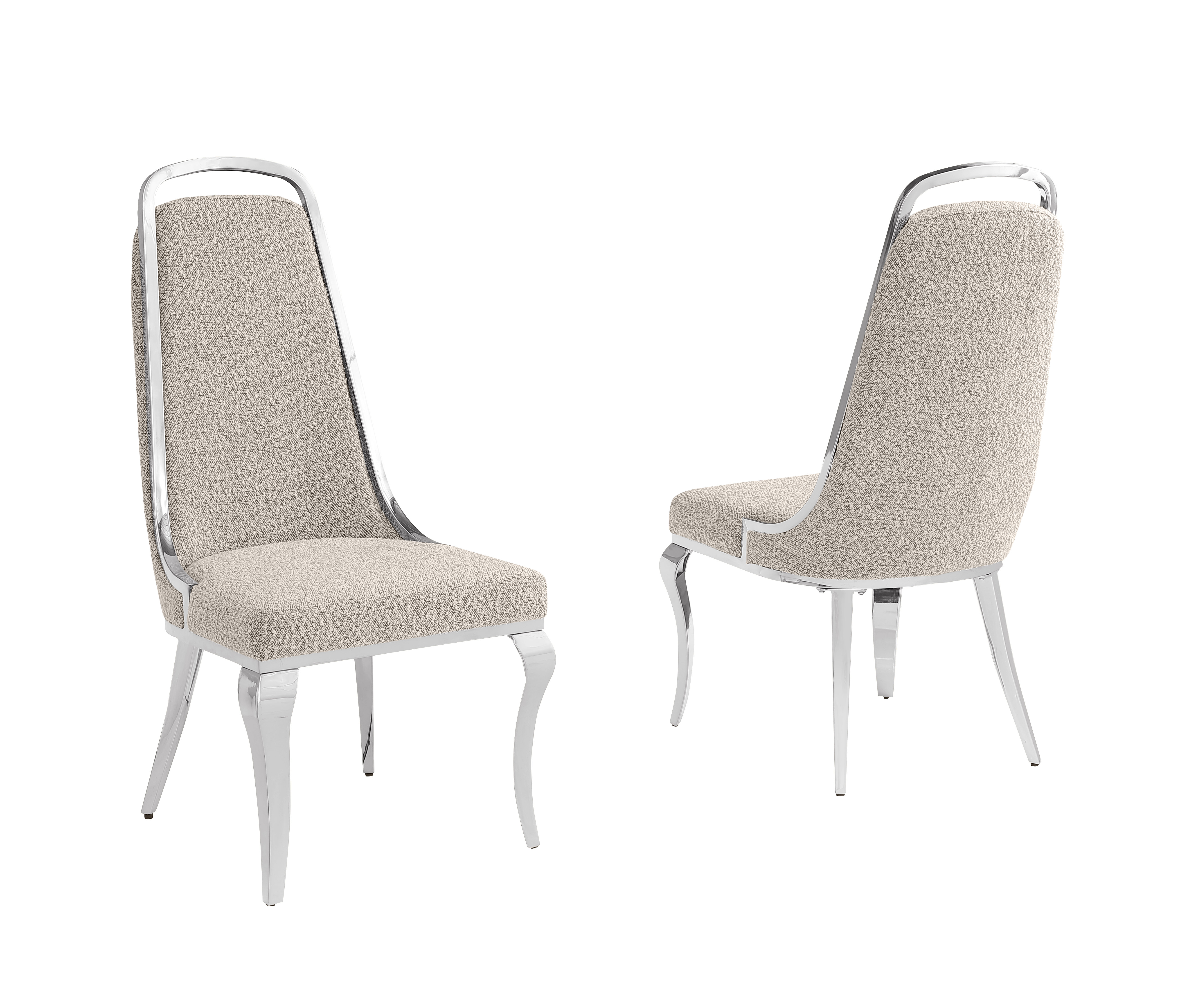 Red Barrel Studio® High Class Boucle Fabric Side Chairs With Frame ...