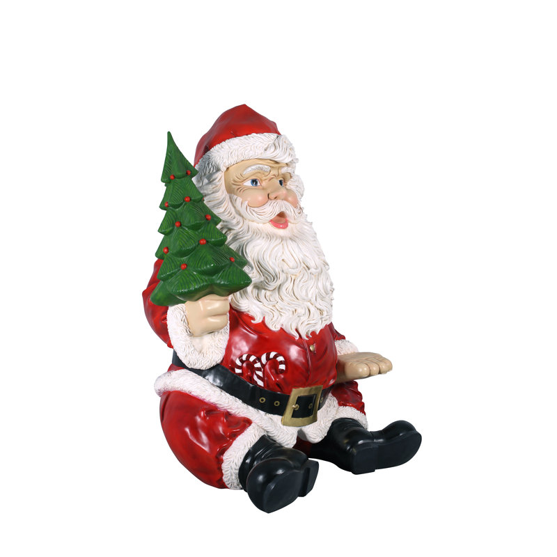 Design Toscano Giant Sitting Santa Claus Statue with Hand Seat | Wayfair