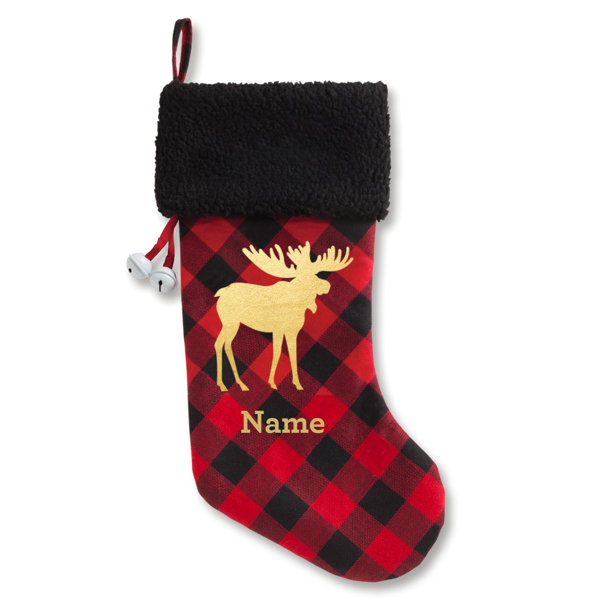 The Holiday Aisle® Personalized Moose Stocking | Wayfair