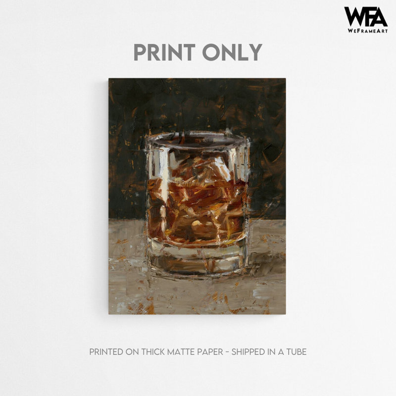 WeFrameArt Vintage Martini Glass Blueprint Decor, Cocktail Hour ...