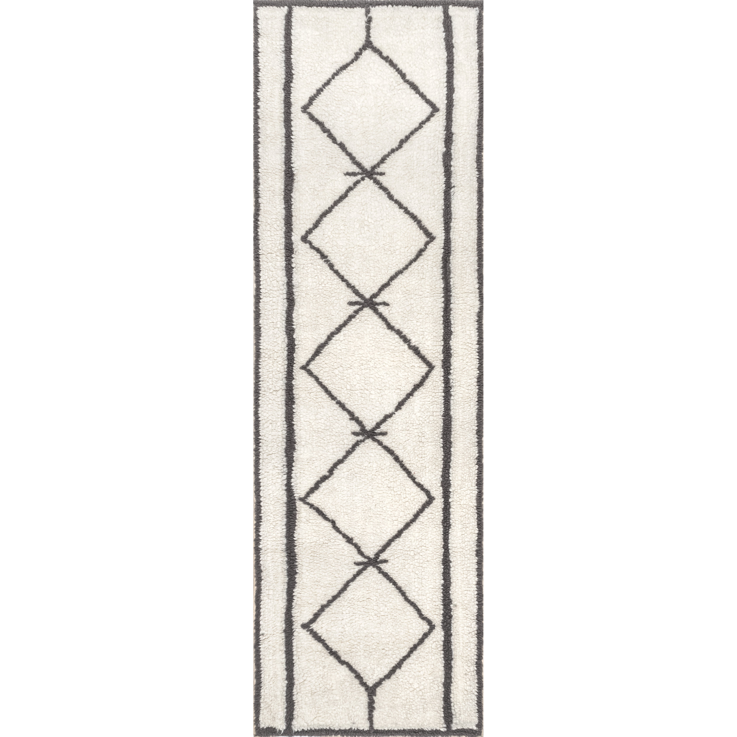 Foundry Select Hruni Machine Washable Moroccan Wool Area Rug in Ivory ...