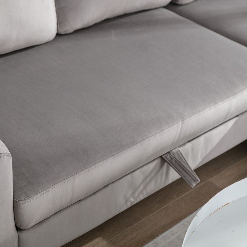 Latitude Run® Carveth Upholstered Sectional & Reviews | Wayfair