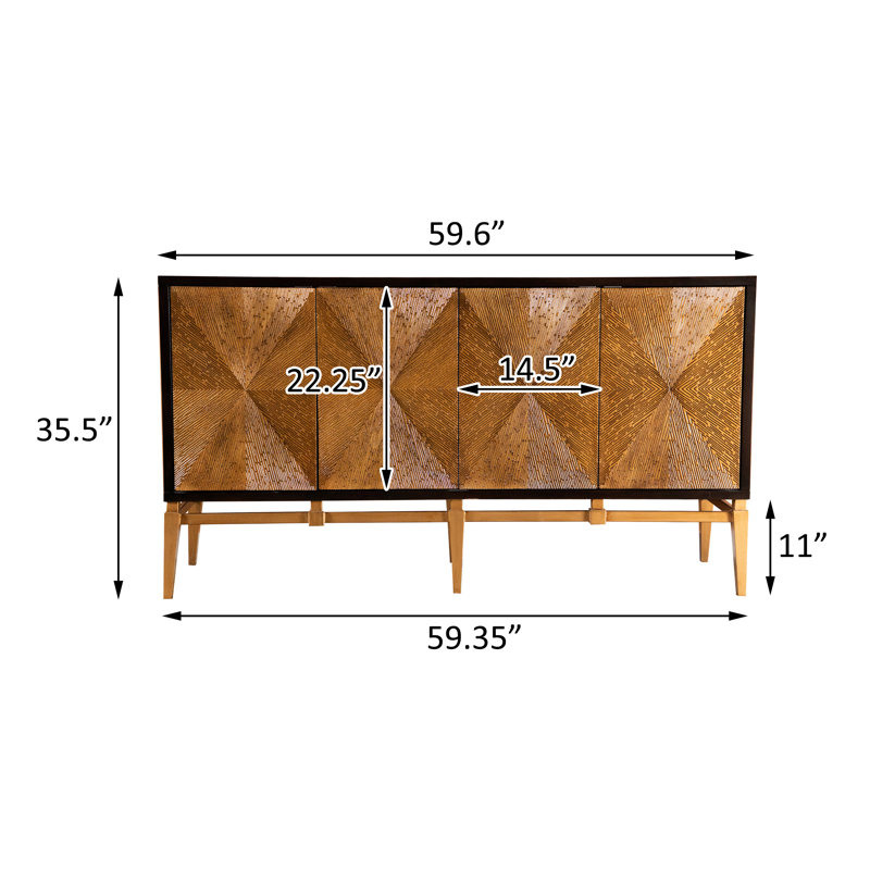 Mercer41 Anuja 60" Wide Sideboard & Reviews | Wayfair
