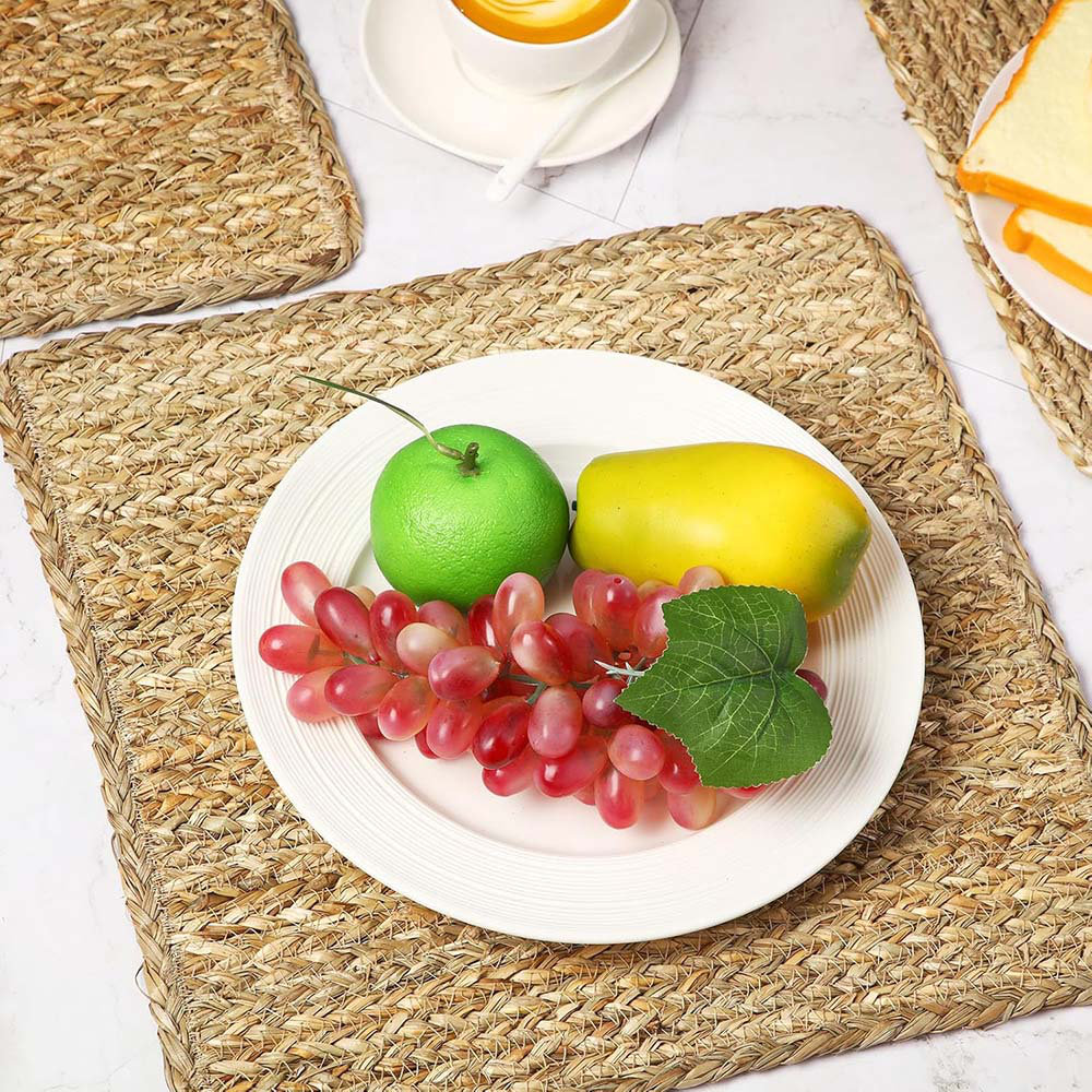 Rosecliff Heights 12 Pcs Jute Braided Placemats - 14X14 Inch Square ...