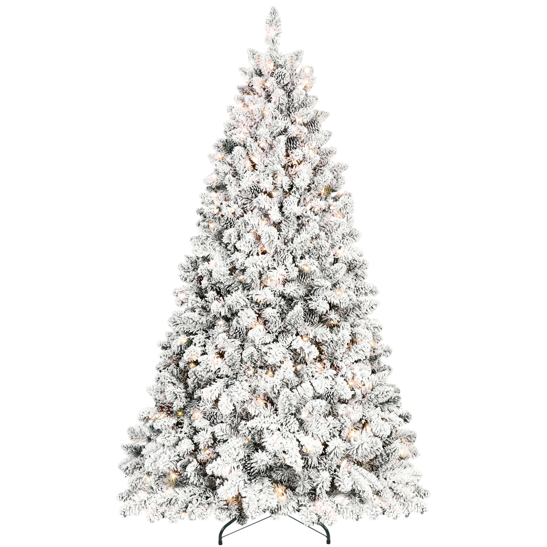 The Holiday Aisle® 9ft Flocked Christmas Tree, 850 Ul Lights, 63 ...