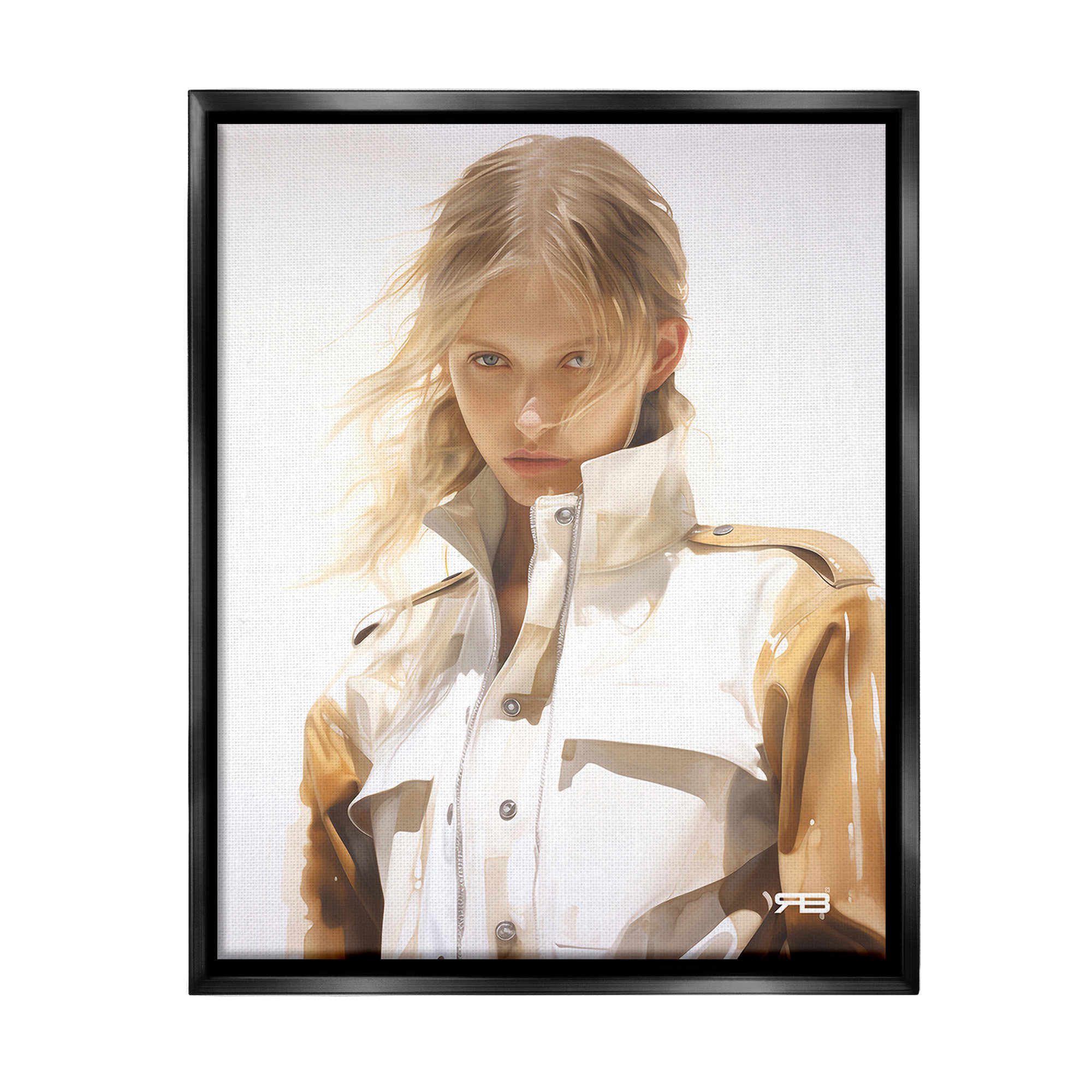 Latitude Run® " Woman In Riding Jacket Floater Frame " by RB on | Wayfair