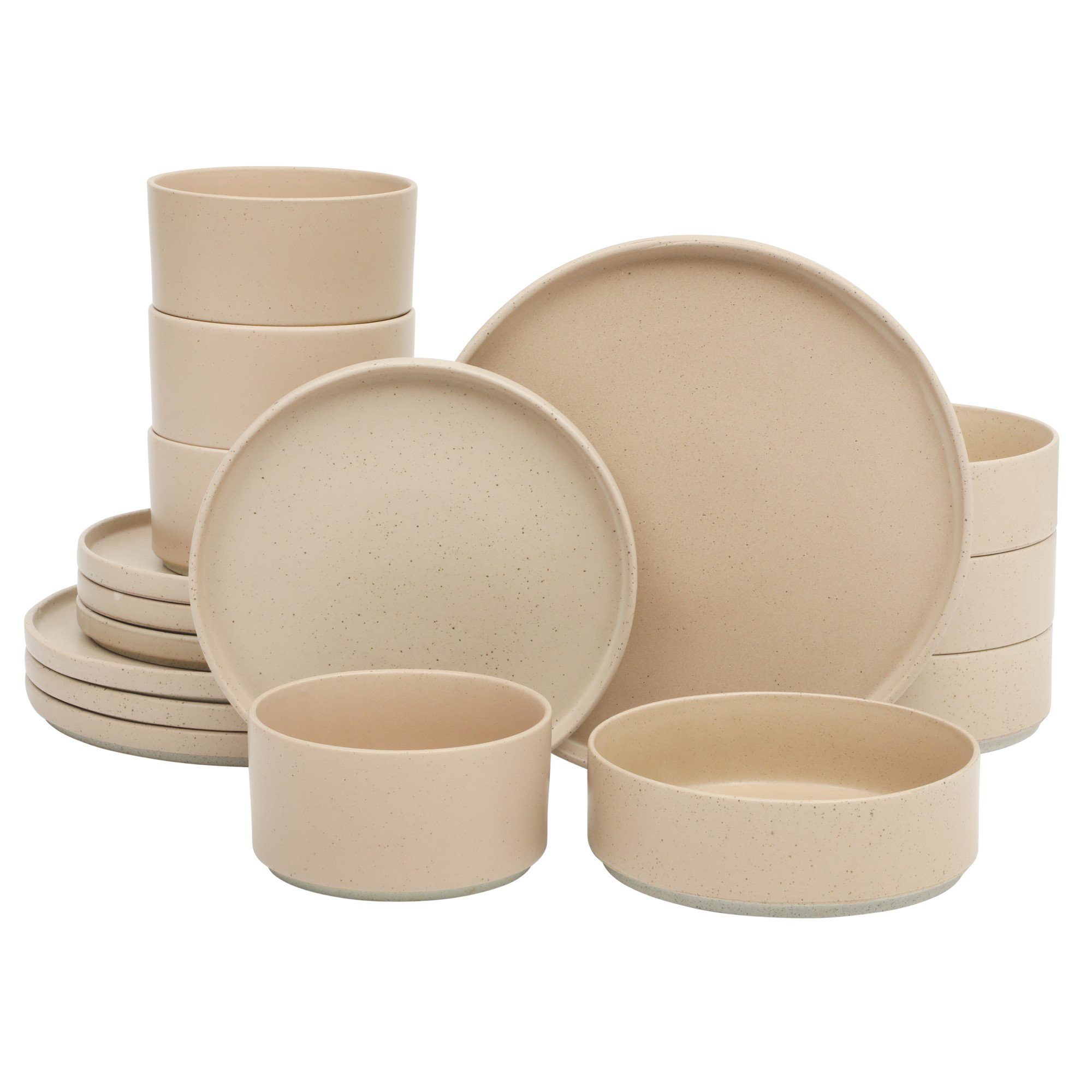Gibson Elite Tatum Premium Porcelain Matte Reactive Glaze 16 Piece ...