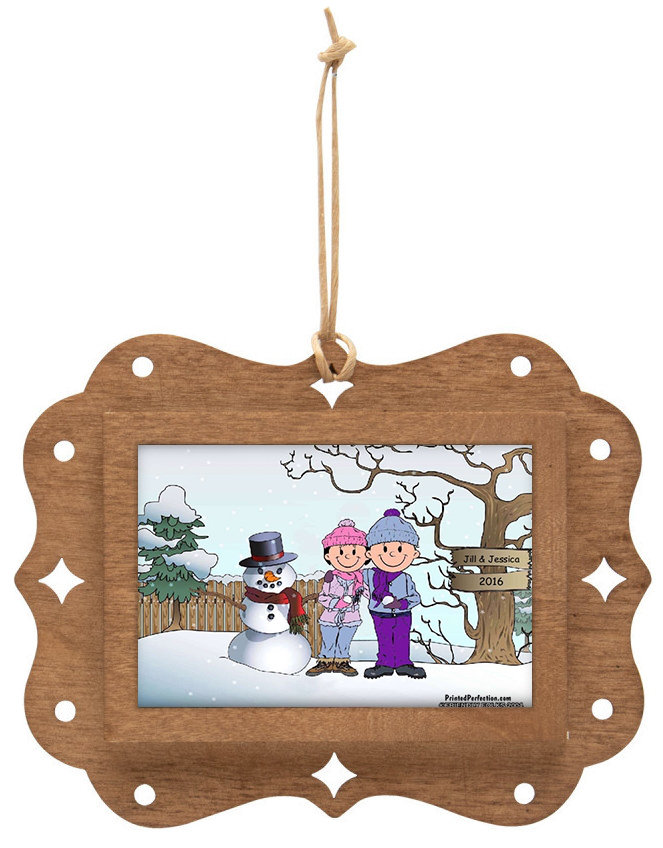 Printed Perfection Personalized Snowman Family - Female & Female Key ...