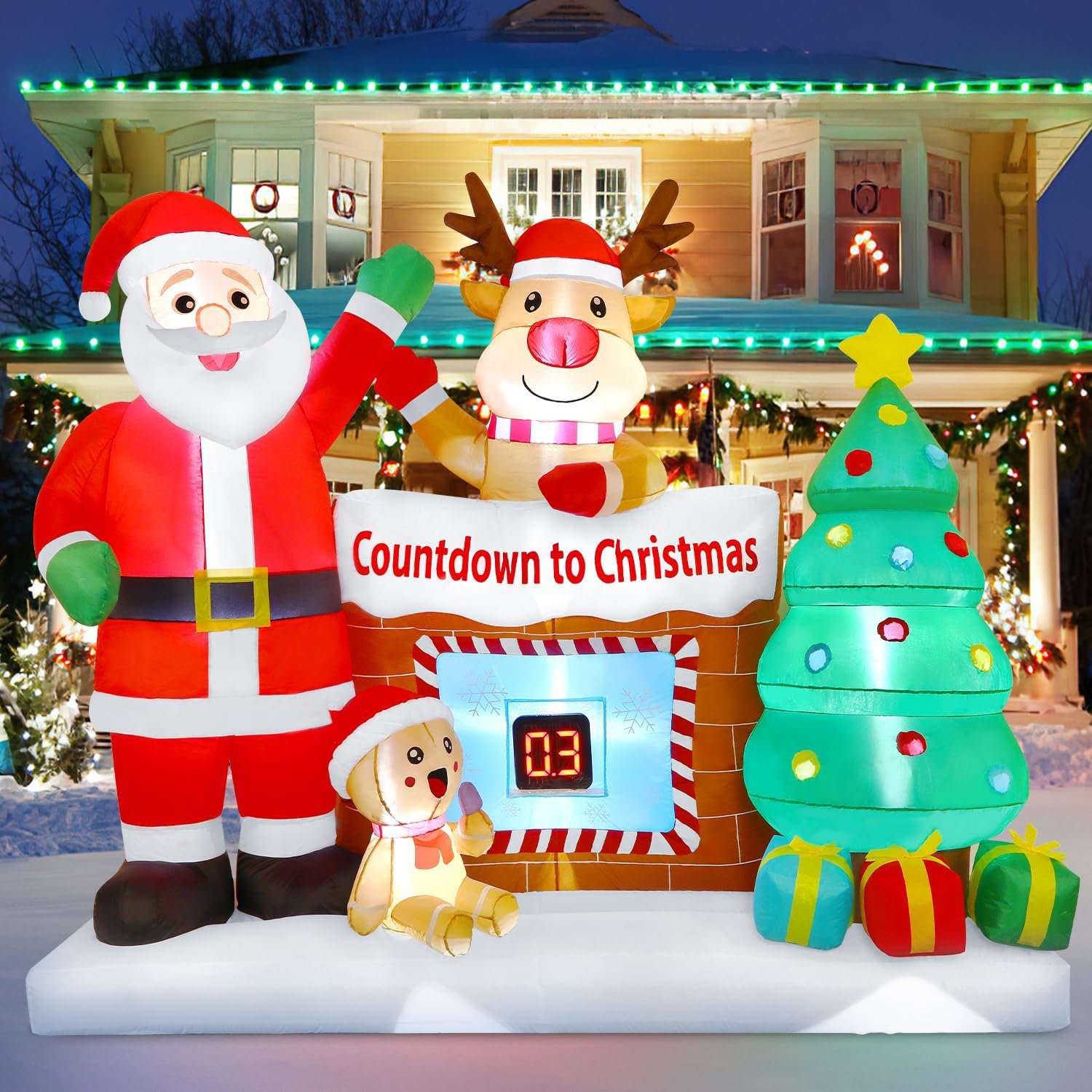 The Holiday Aisle® 10FT Christmas Inflatable Outdoor Decorations With ...