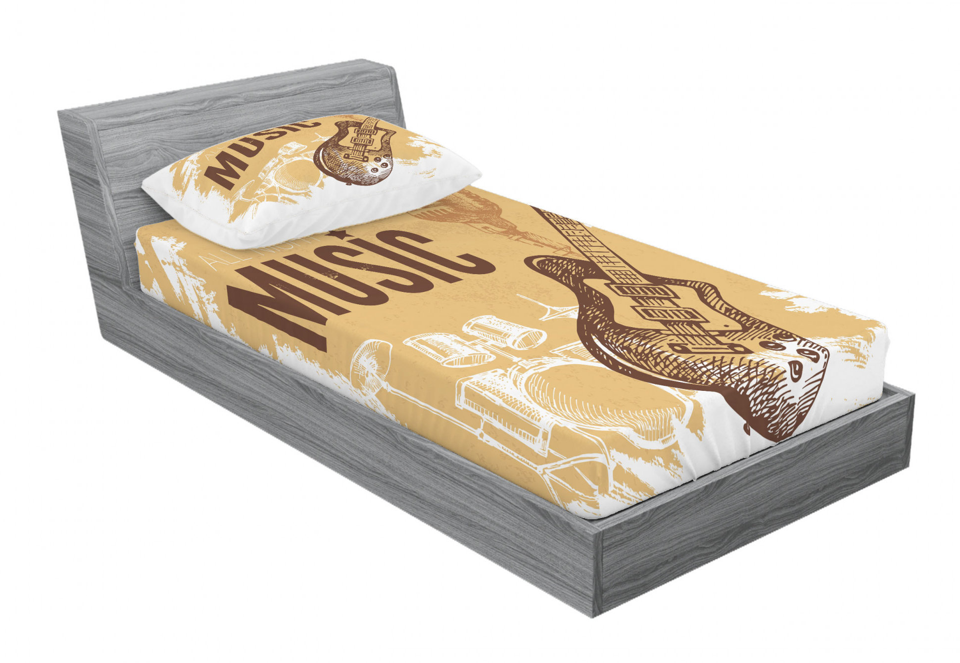 Ambesonne Rock Music Sheet Set | Wayfair