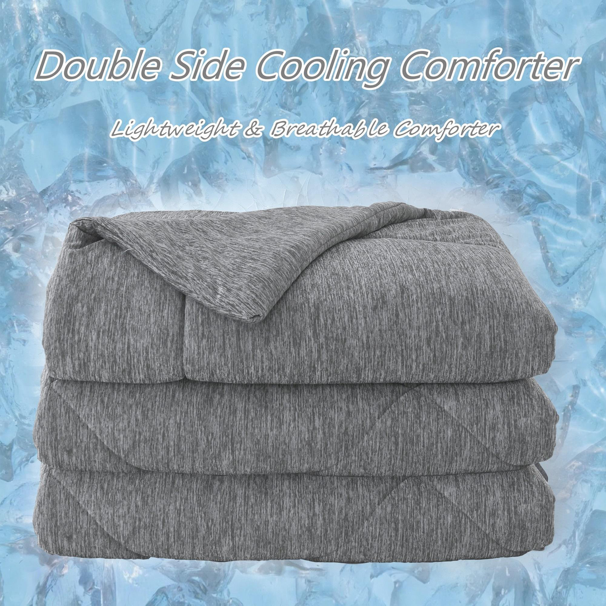MeadowPark Cooling Blanket Double Sided, Lightweight Cooling Comforter ...