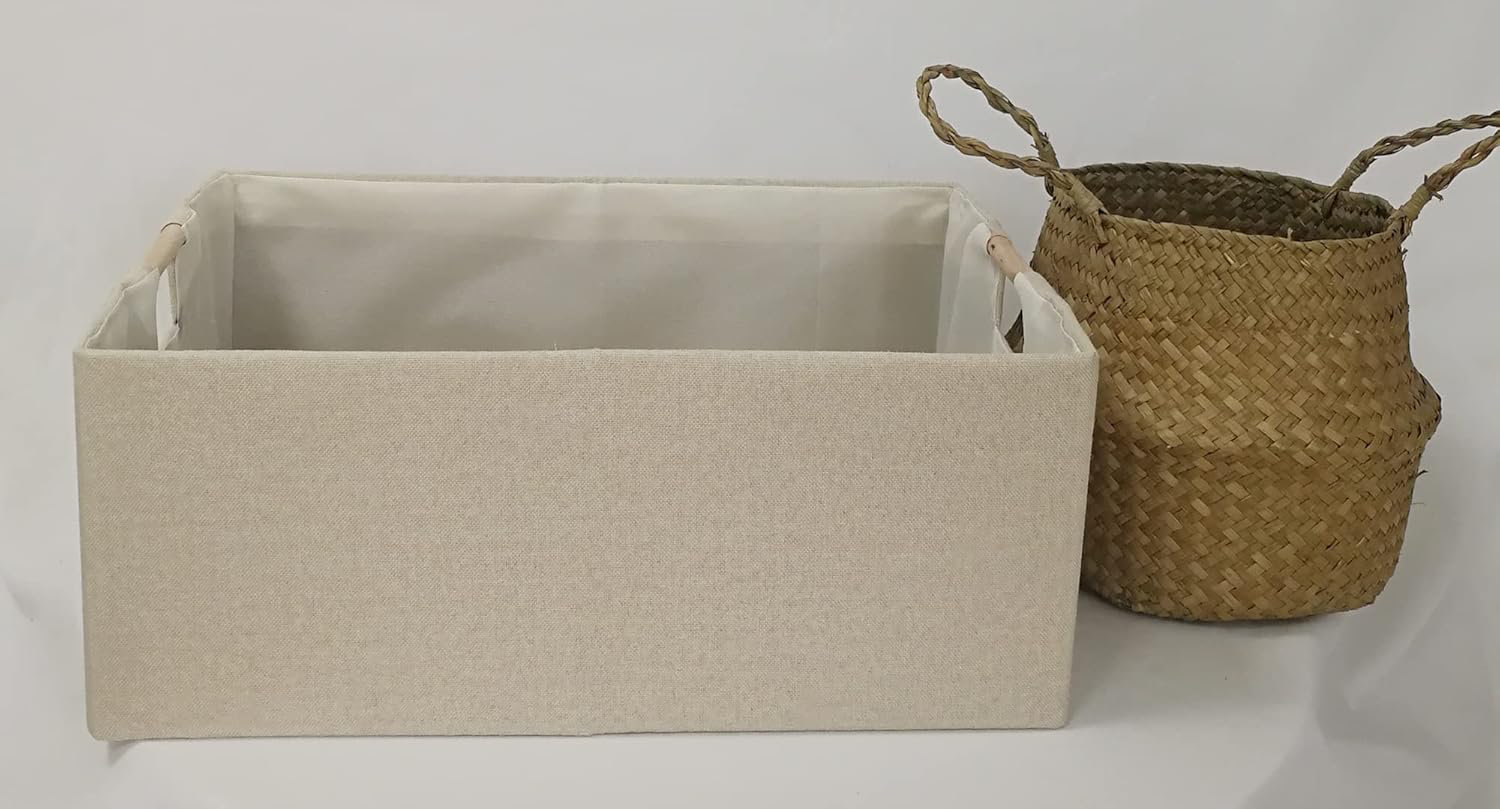 IRSO, LLC Storage Bin For Shelves Rectangle Closet Baskets Foldable Box ...