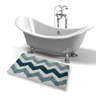 Ivy Bronx Erickson Tonal Designer Rectangle Non-Slip Chevron Bath Rug ...
