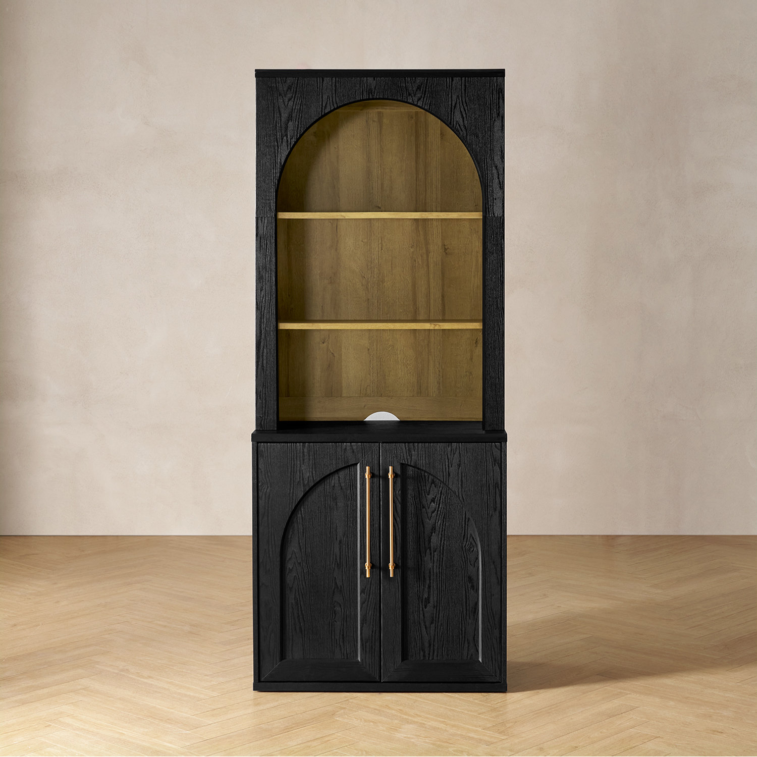 Mercer41 Grabill Arched Storage Cabinet With Hutch & Reviews | Wayfair