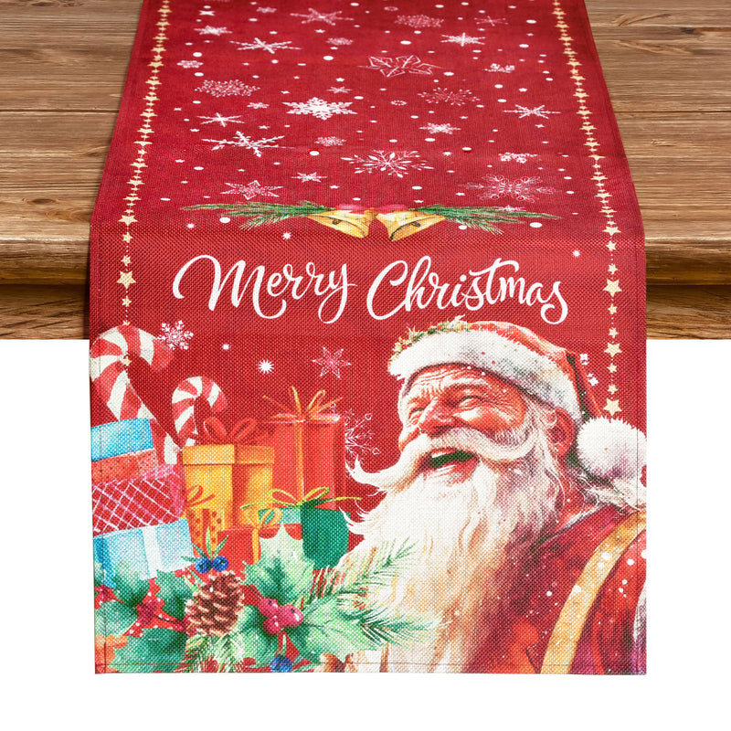 The Holiday Aisle® Christmas Santa Claus Table Runner | Wayfair