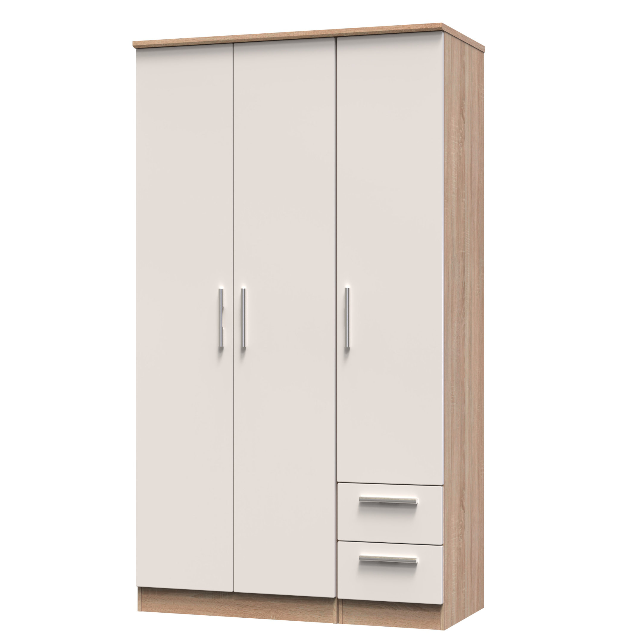 Latitude Run Borgeson Tall Triple Small Drawer Wardrobe | Wayfair.co.uk