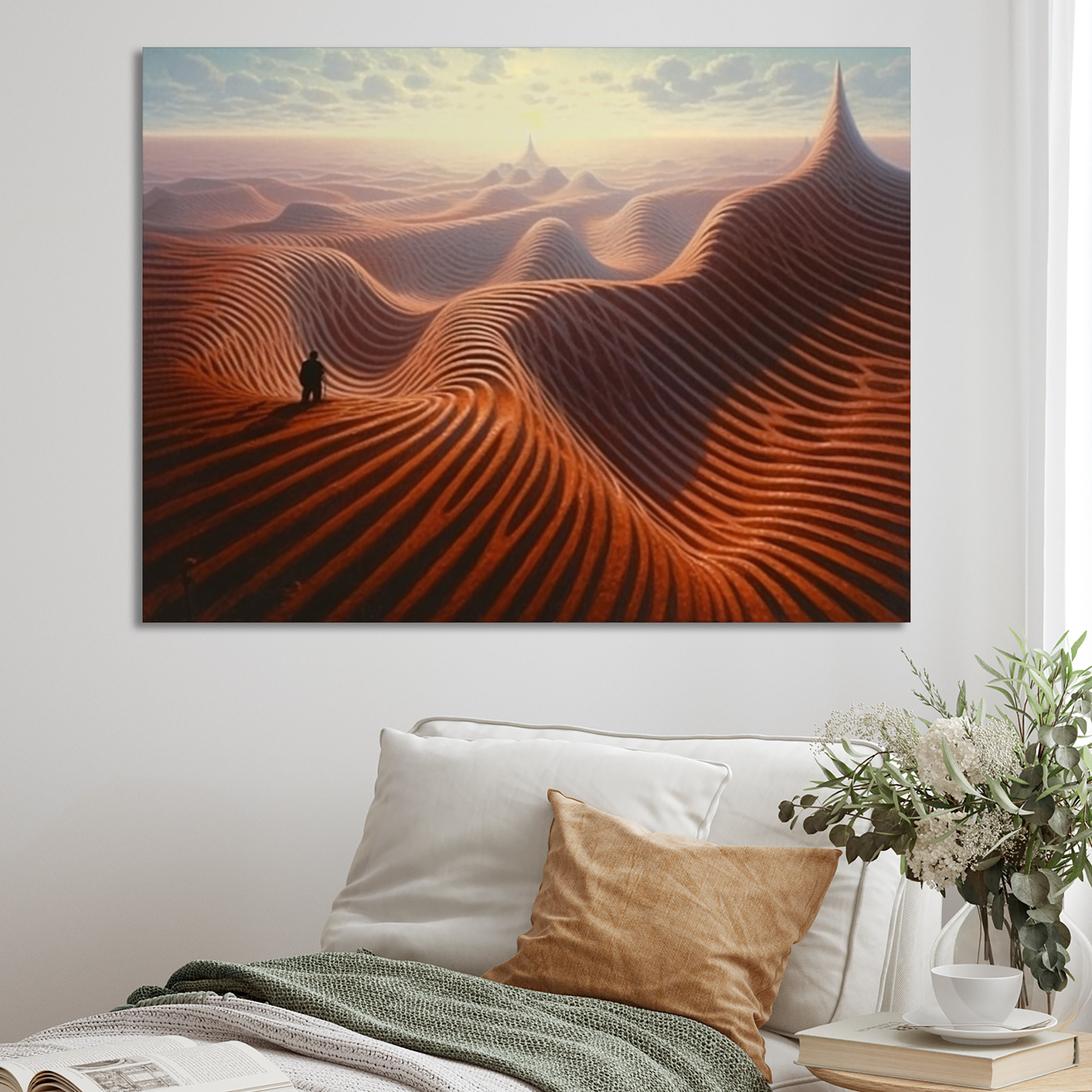 Union Rustic Alone Wandering In Futuristic Dessert - Abstract Landscape ...