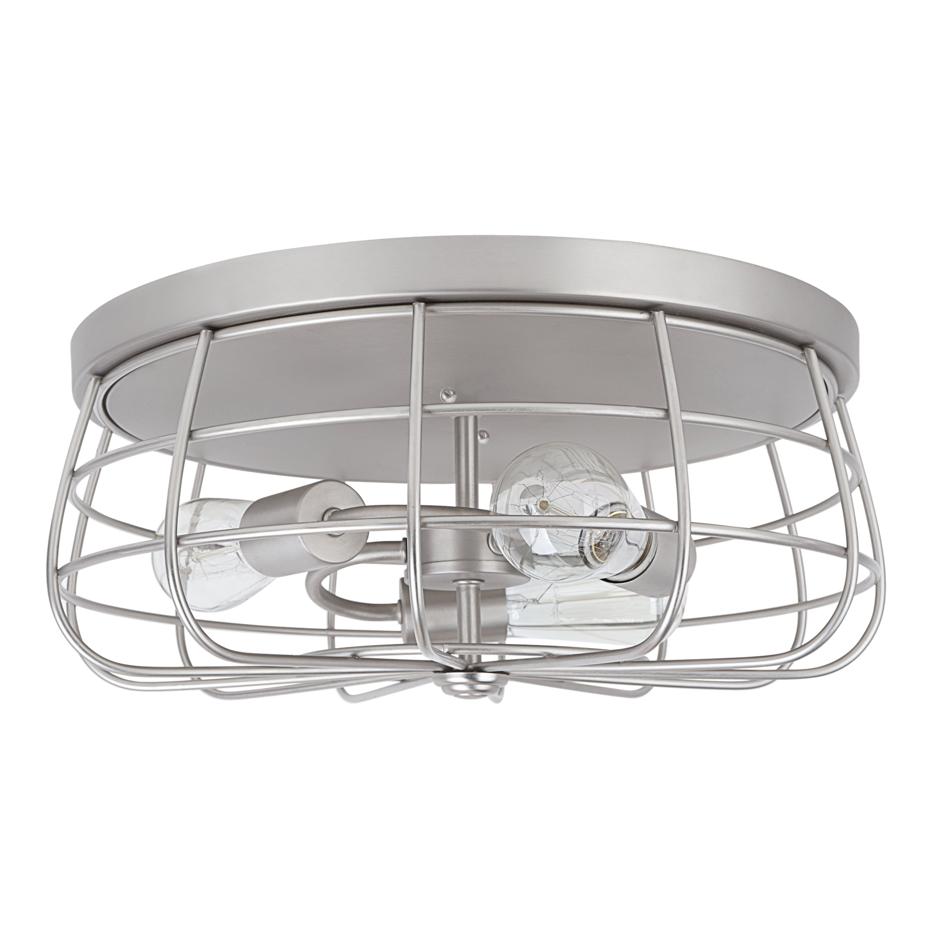 Gracie Oaks Alstone 3 - Light 15.75" Caged Circle Flush Mount | Wayfair