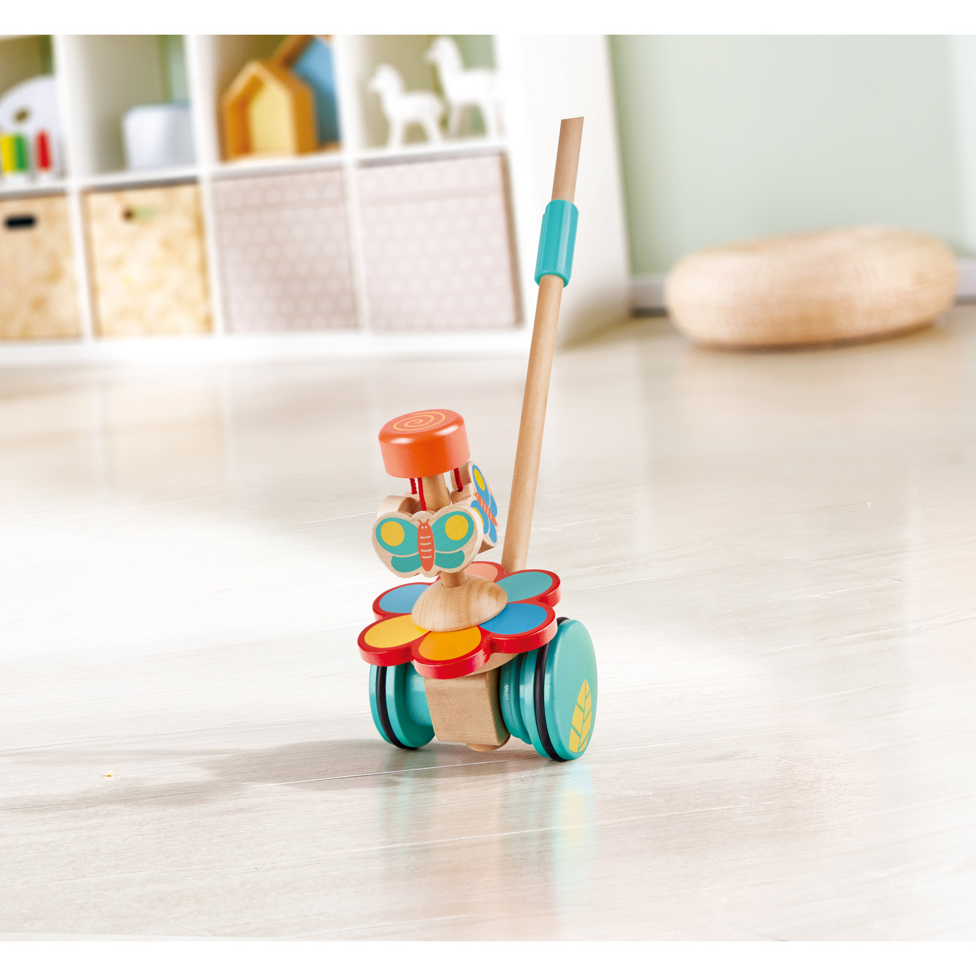 HaPe Dancing Butterflies Rolling Push/Pull Baby Toy | Wayfair