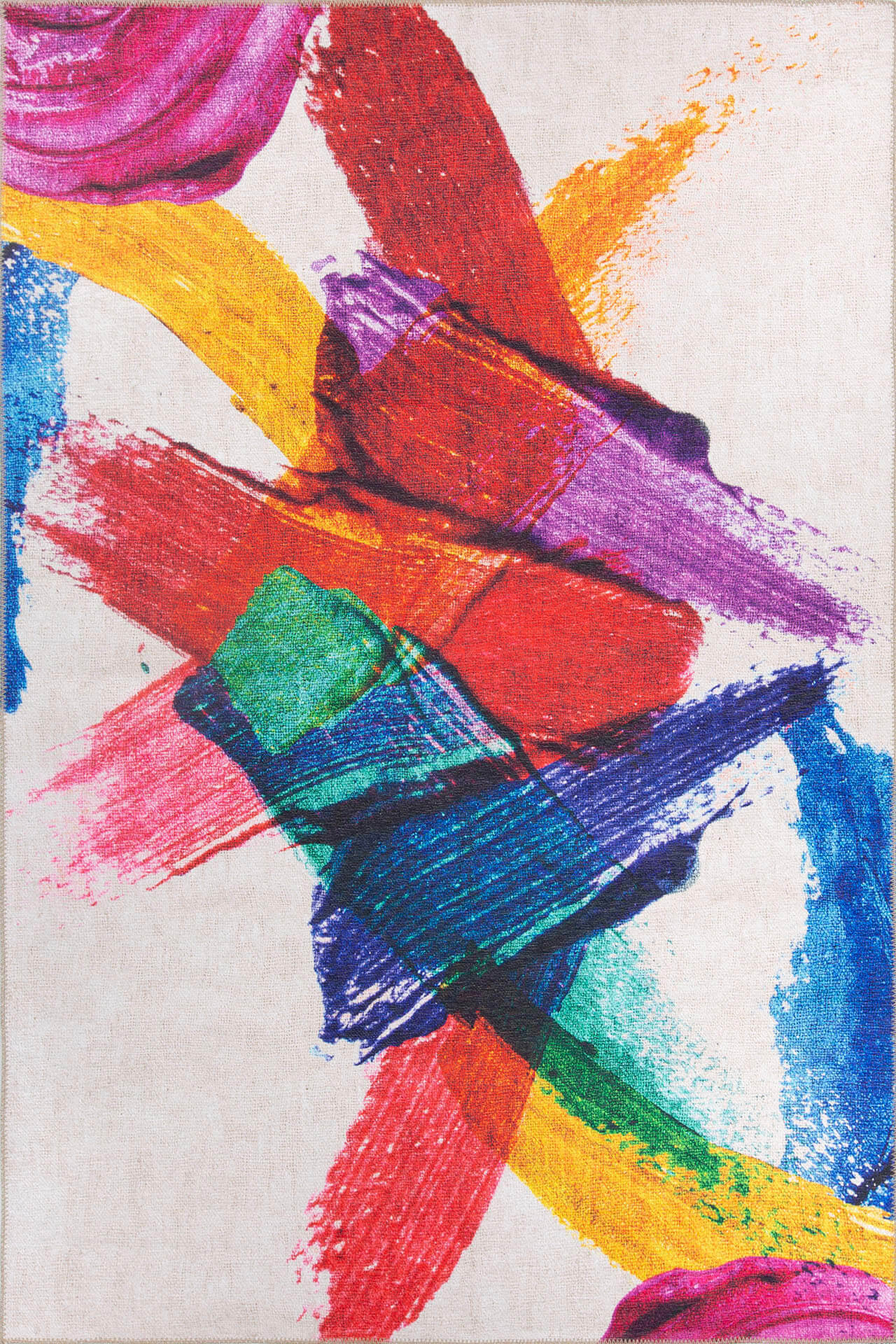 Orren Ellis Tavarous Abstract Machine Woven Microfiber Area Rug in Red ...